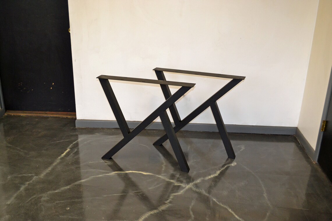 Offset X-Frame Style Metal Table Legs Any size/color | Etsy