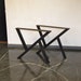 Offset X-frame Style Metal Table Legs - Any Size/color - Etsy