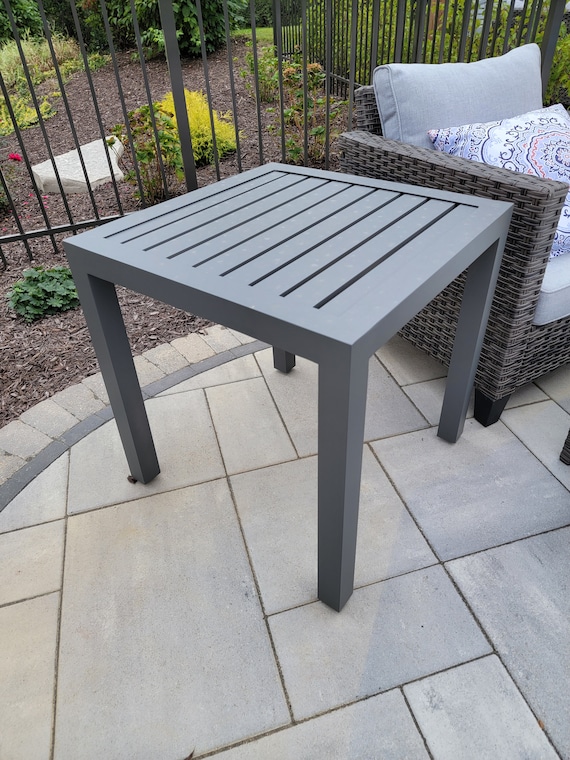 Aluminum Outdoor patio Side Table Etsy Canada