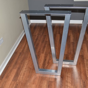 Steel Metal Table Legs, Tapered Style - Any Size and Color! - Etsy