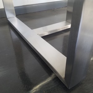 Brushed Stainless Metal T-shaped Table/desk/bench Legs - Any Size - Etsy