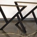 Offset X-frame Style Metal Table Legs - Any Size/color - Etsy