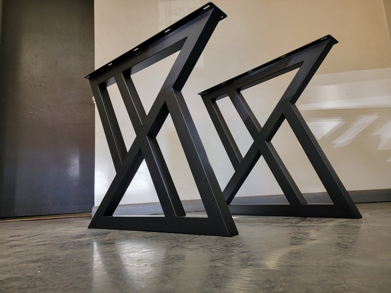 Slant X-frame Style Metal Table Legs Any Size/color - Etsy