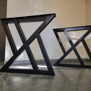 Slant X-frame Style Metal Table Legs - Any Size/color - Etsy