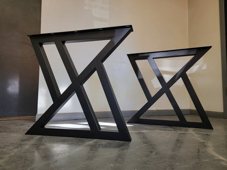 Slant X-frame Style Metal Table Legs Any Size/color - Etsy
