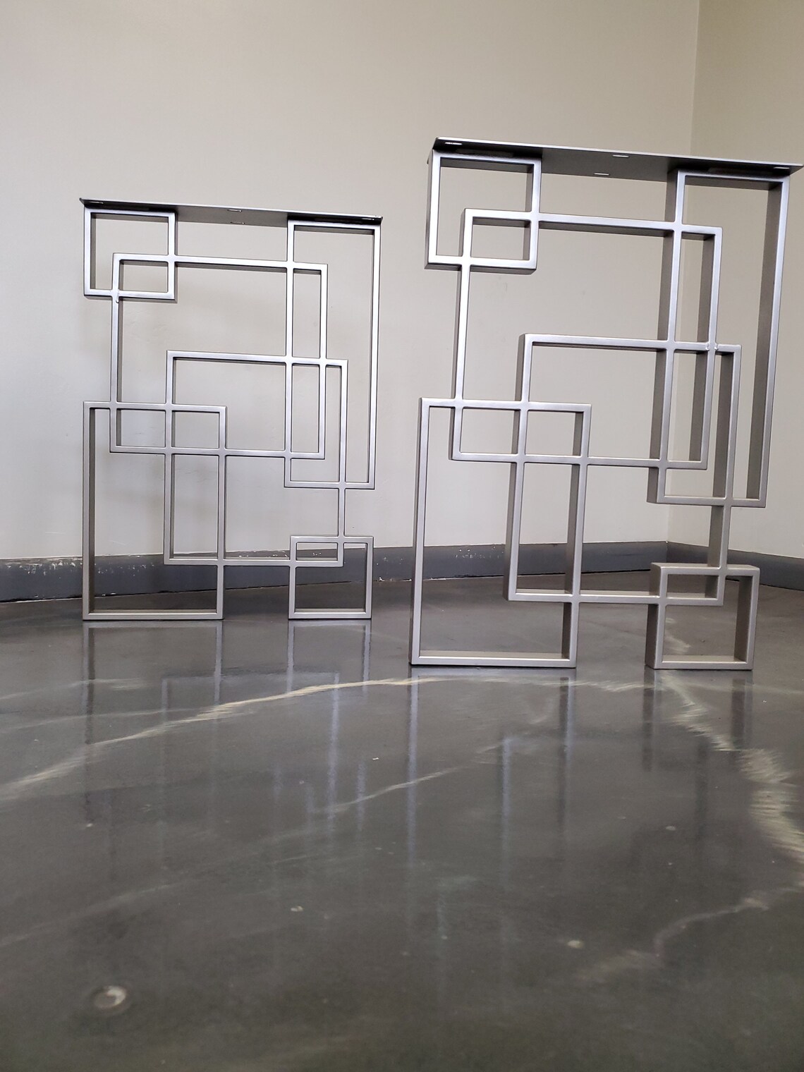 Interlocking Squares Style Metal Table Legs - Etsy