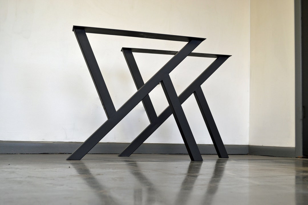 Offset X-frame Style Metal Table Legs - Any Size/color - Etsy