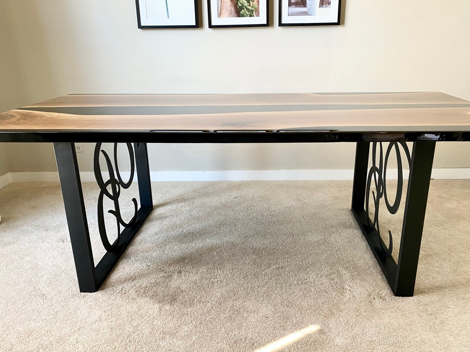 Metal Table Legs, Monogram Rectangular Style - Any Size/color - Etsy