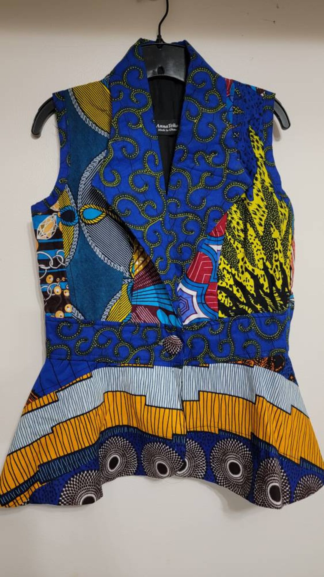 African Print Patchwork Vest - Etsy
