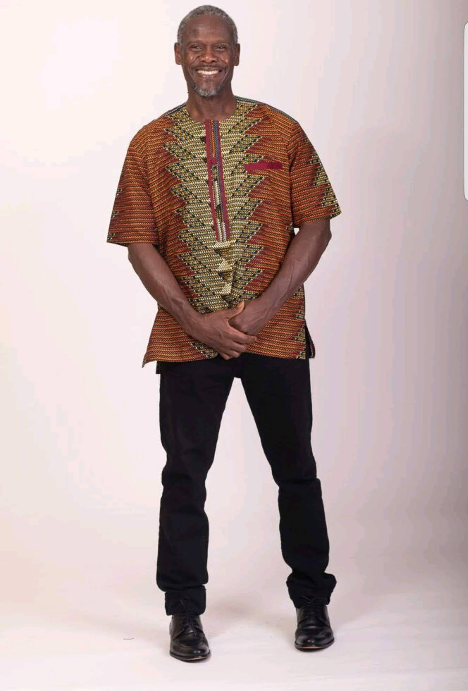 African Print Men Shirt - Etsy