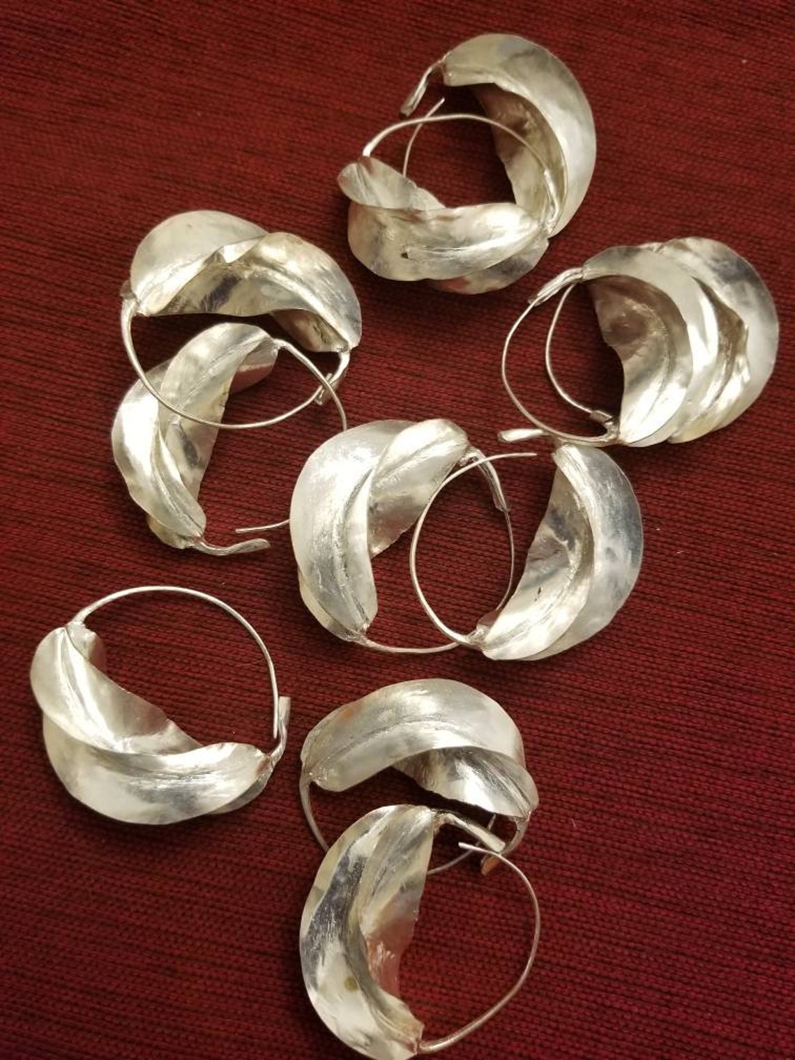 Large Size Fulani Earring (silver Tone) (2.5in) - Etsy