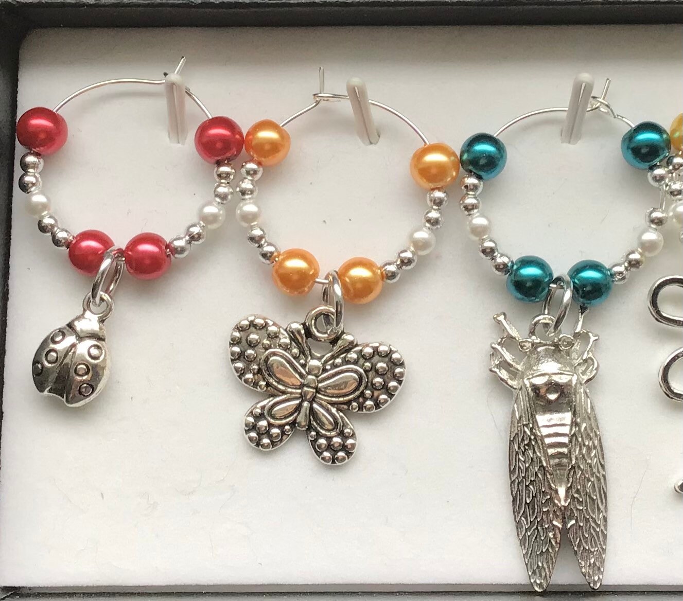 6 Insects Themed Wine Charms Insects Gift For Entomologist - Etsy Canada