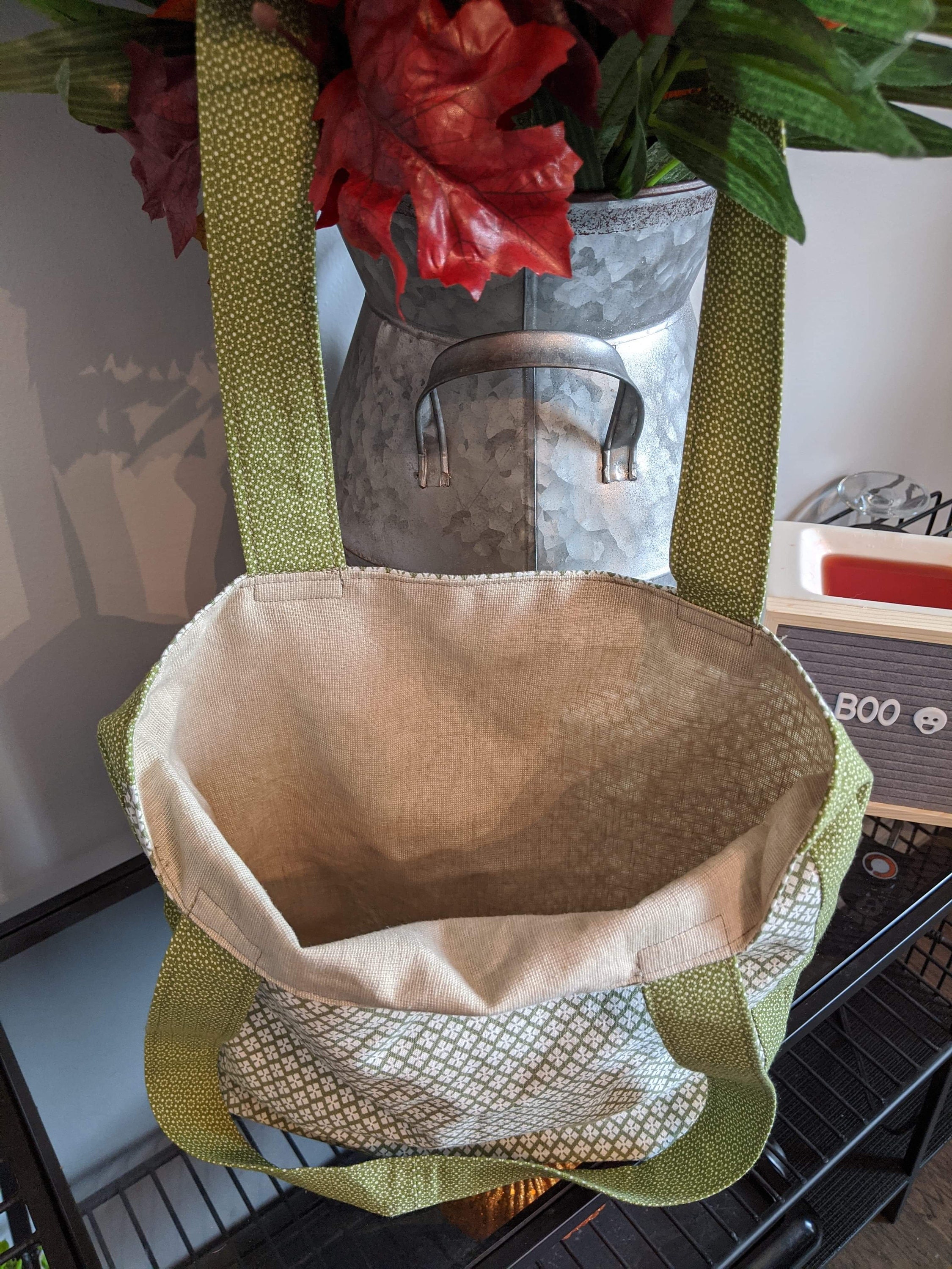 Light Green Tote Bag Fabric Bags Tote Bag Birthday Book | Etsy