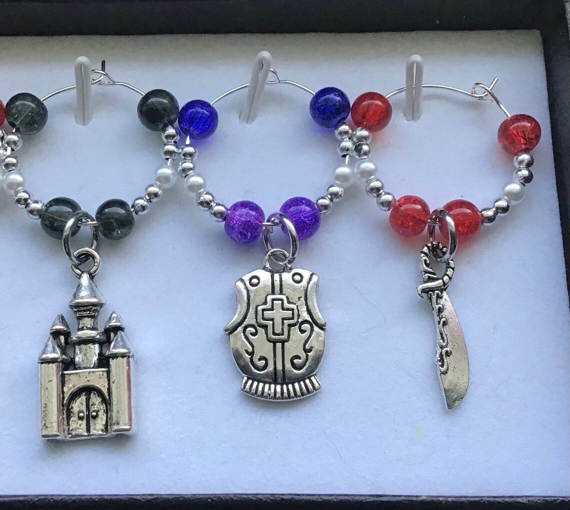 6 Medieval Themed Wine Charms Medieval Wine Charms Gothic - Etsy Canada