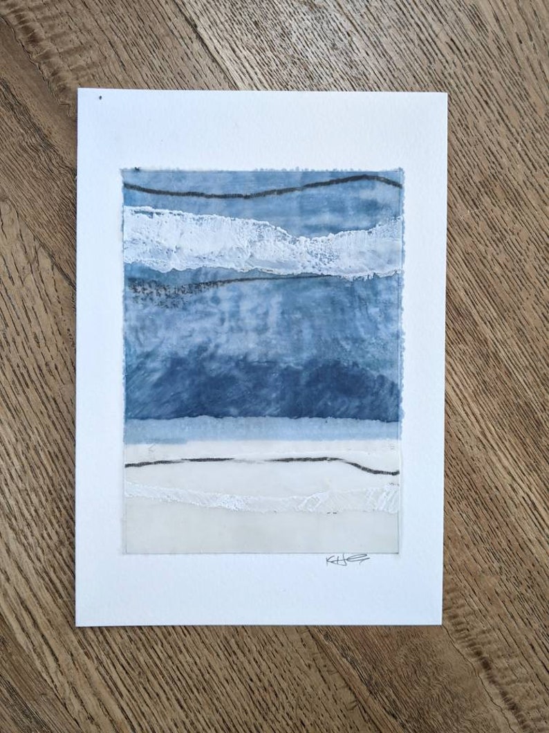 Encaustic Painting by Kim Cardoso- Dive - Etsy