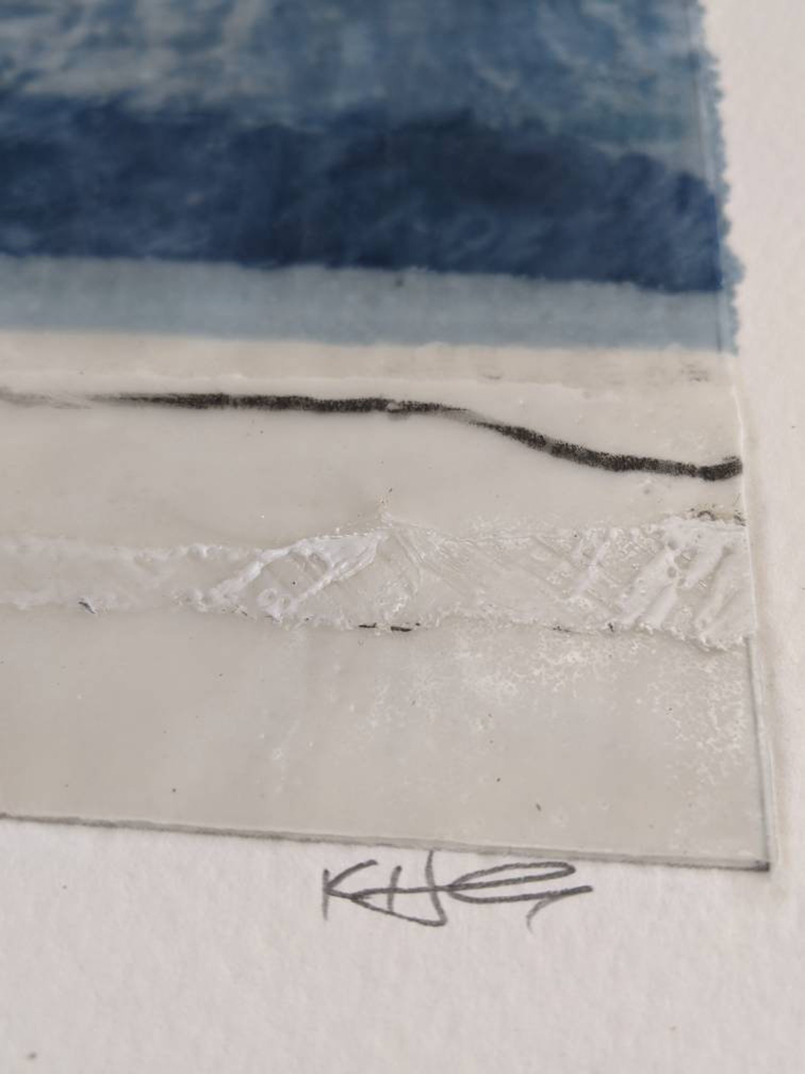 Encaustic Painting by Kim Cardoso- Dive - Etsy