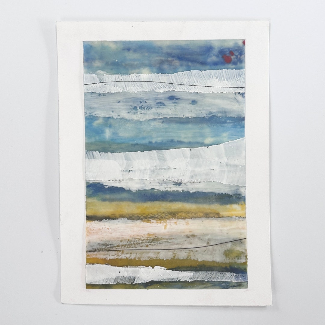 Encaustic Painting by Kim Cardoso- Fly On - Etsy