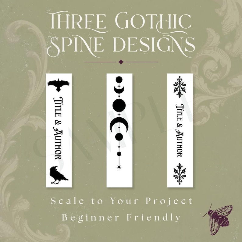 Gothic Book Template Digital Cutting File Cricut Pattern Vinyl ...