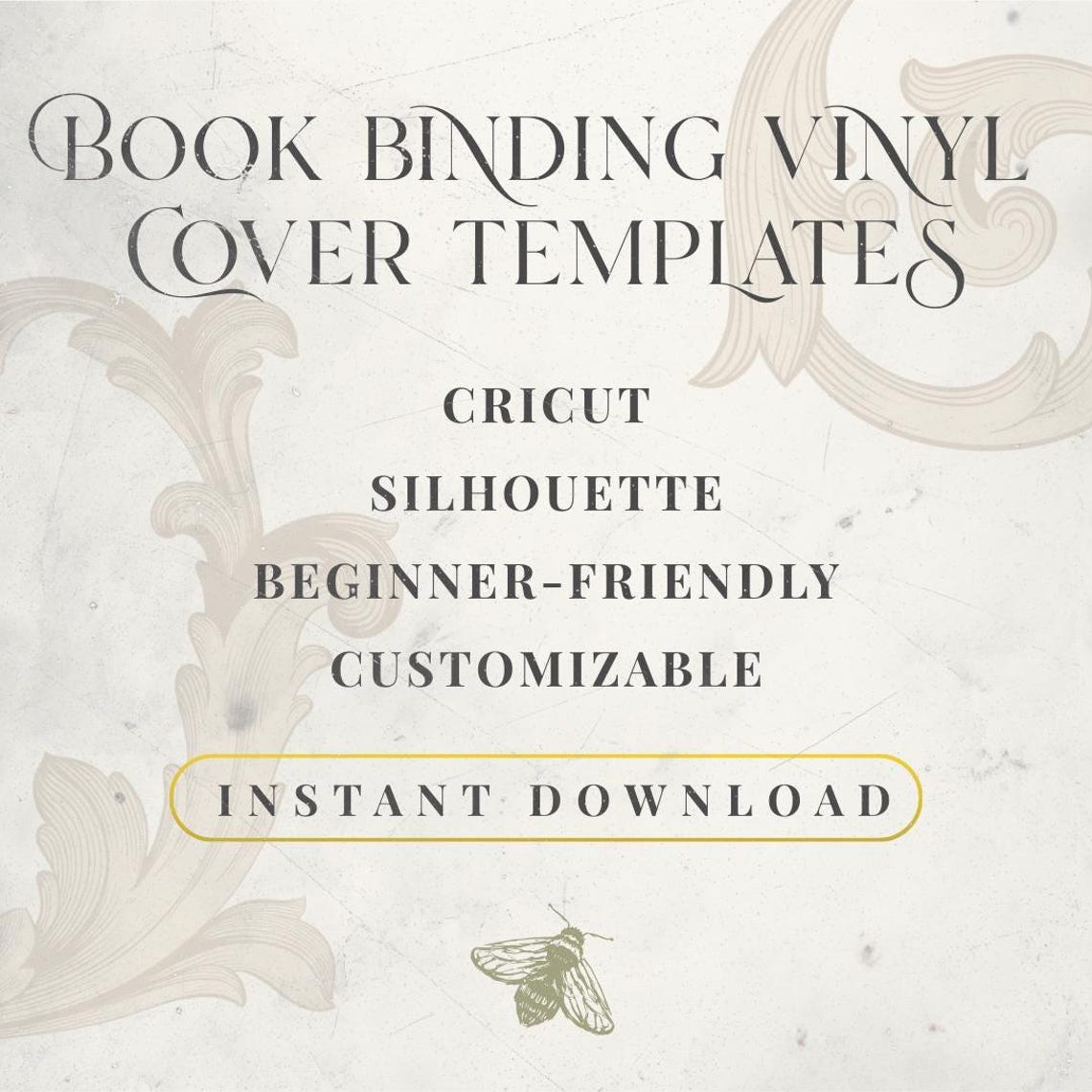 Book Cover Template Digital Design Art Nouveau Rose Crest Pattern ...