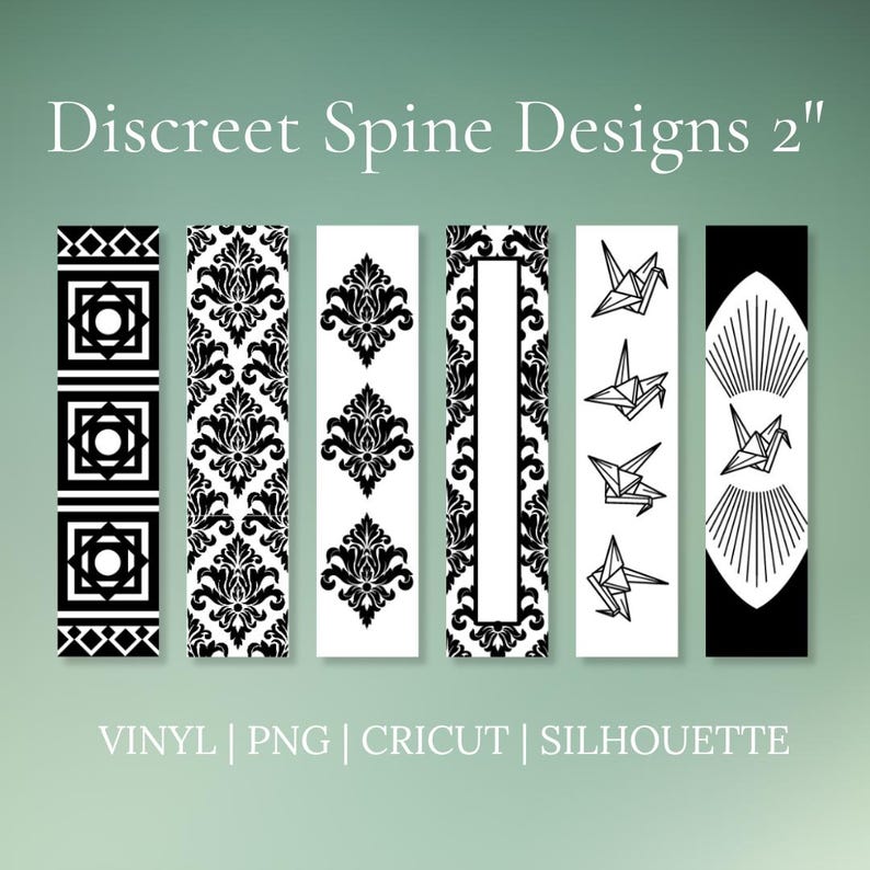 Bookbinding Spine Designs: 2" Vinyl Cut Files (PNG File) - Etsy