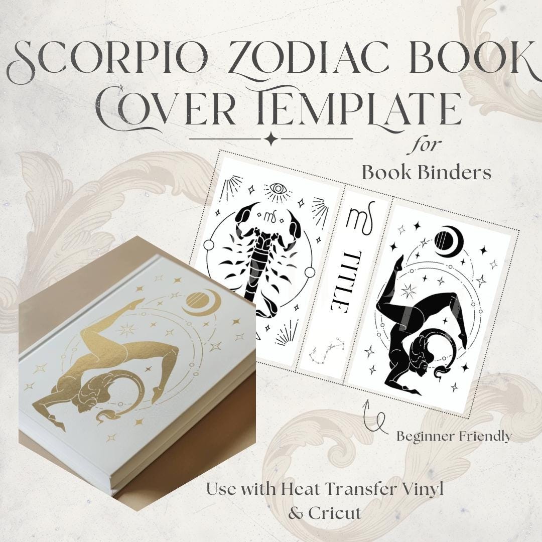 Scorpio Book Template Digital Journal Cover Design Zodiac Sign ...