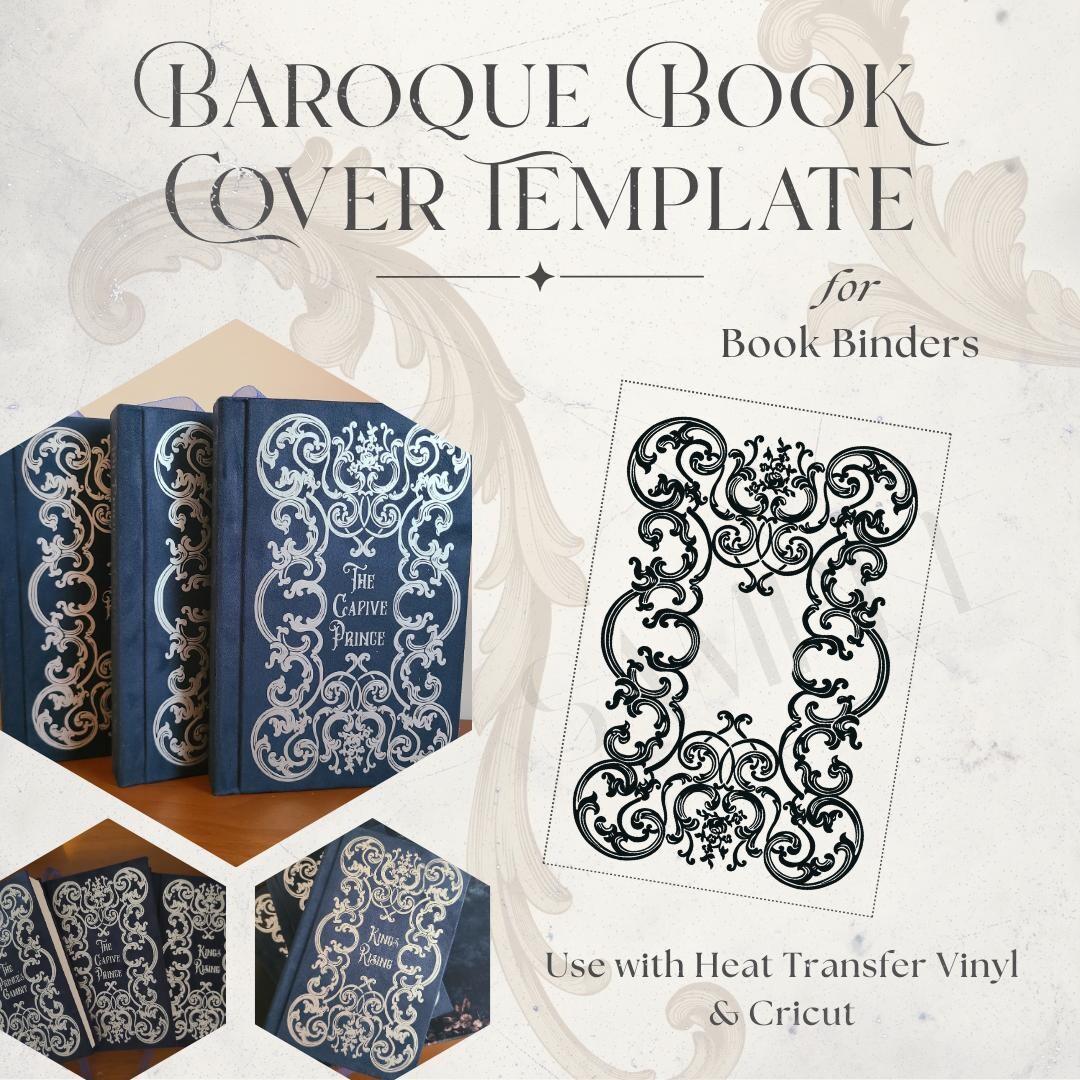 Baroque Book Template Digital Download Cutting File Vinyl Design ...