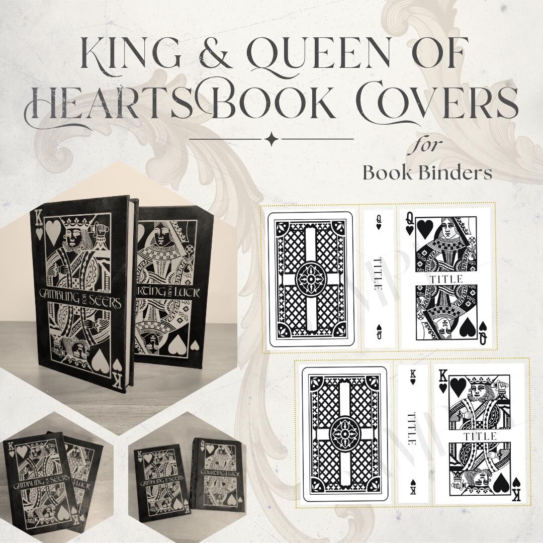 Playing Card Set Book Cover Design: Customizable Vinyl Bookbinding (PNG ...