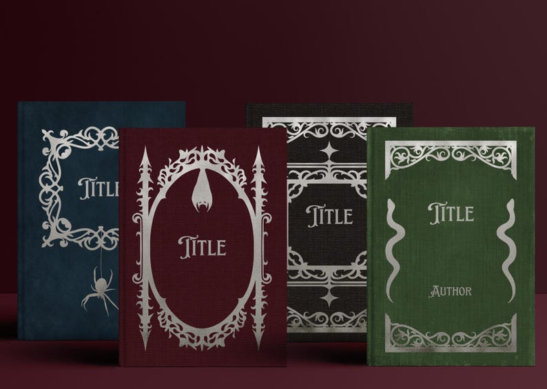 Gothic Book Template Digital Cutting File Cricut Pattern Vinyl ...