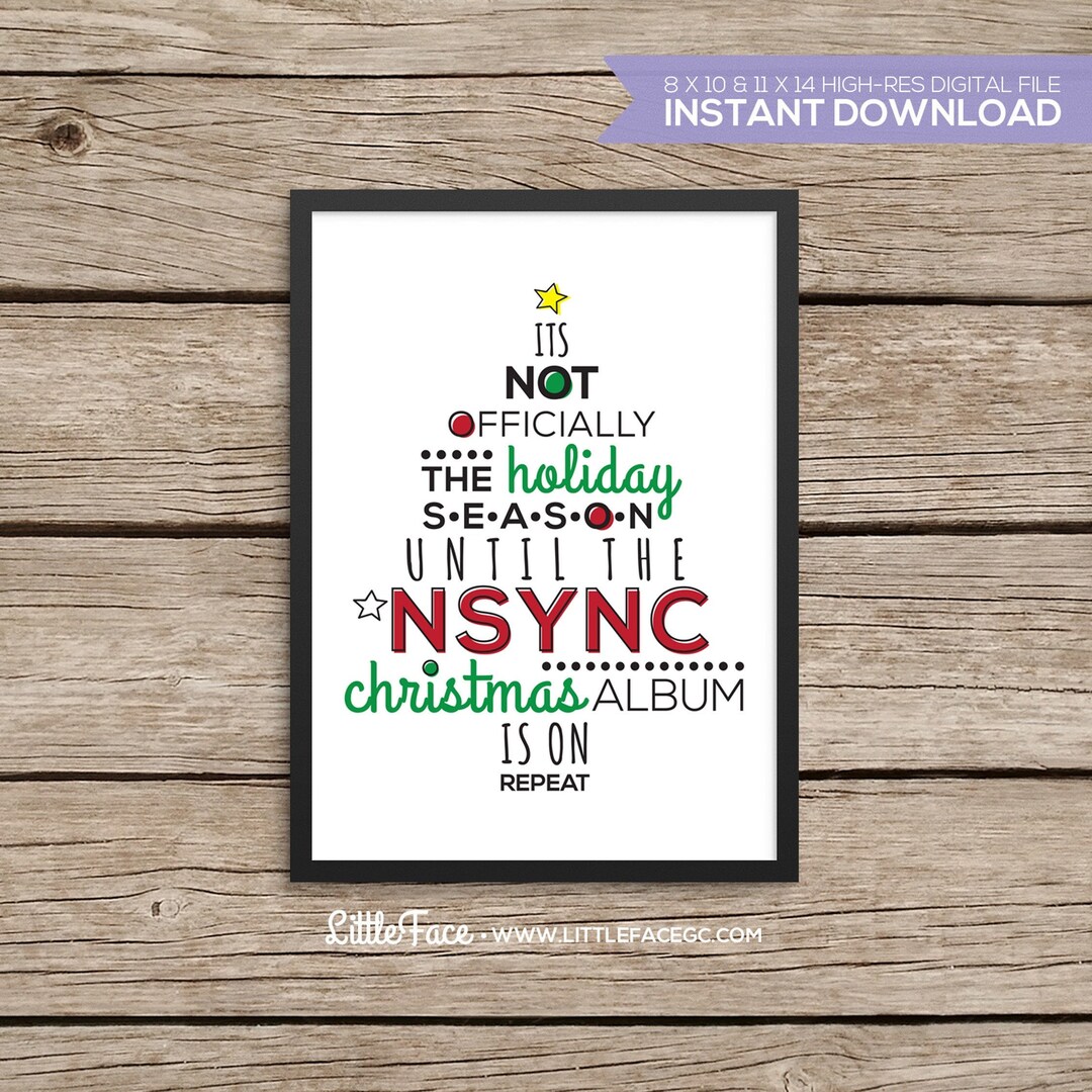 NSYNC Happy Holidays 8.5 X 11 Poster - Etsy