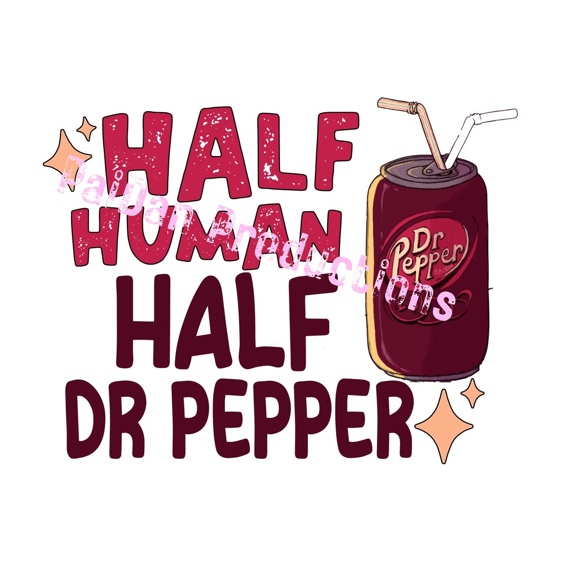 Half Human Half Dr. Pepper Sublimation DTG DTF - Etsy