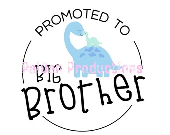Promoted to Big Brother Png, Big Brother PNG Digital Download, Dinosaur ...