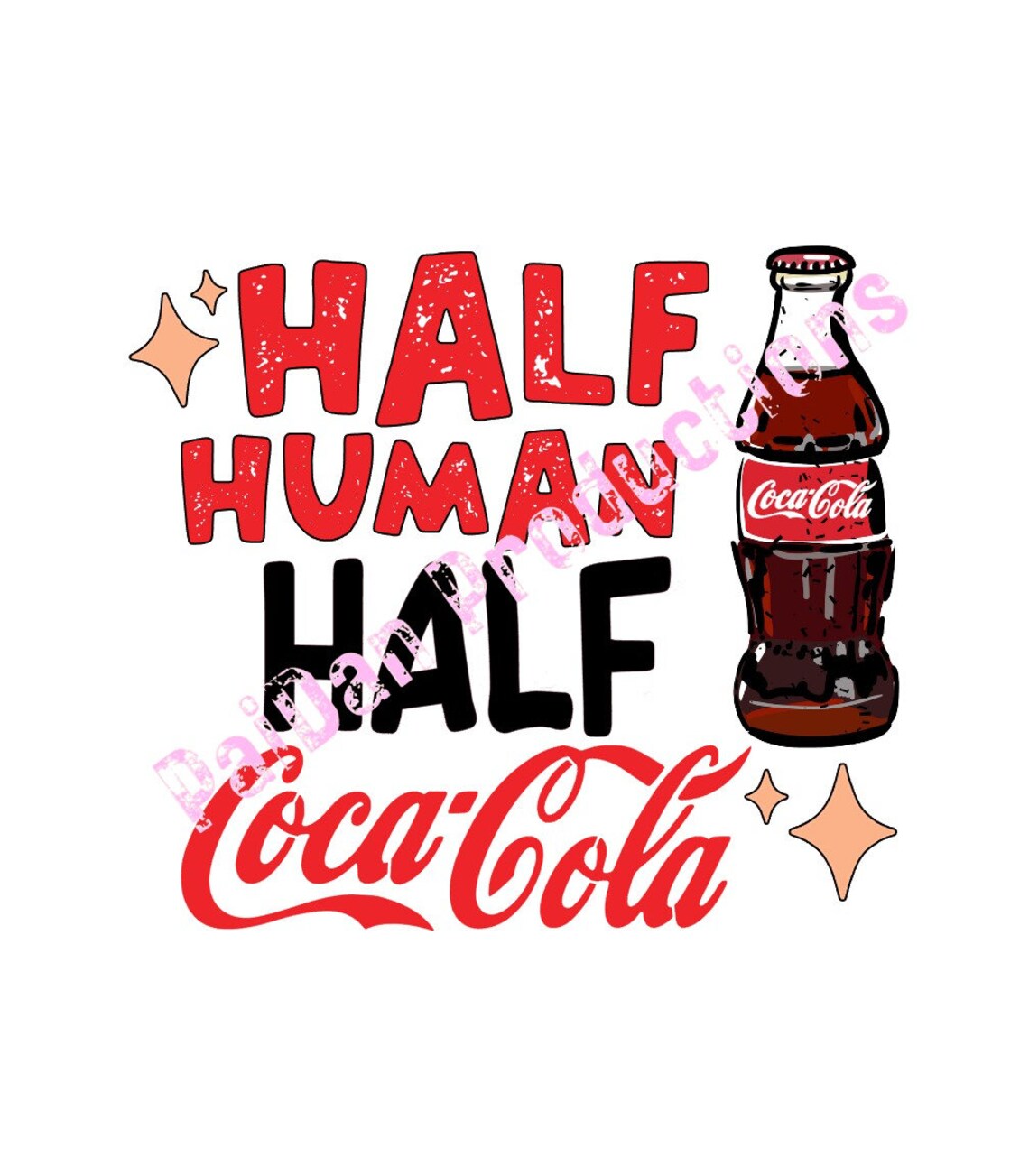Half Human Half Coke Sublimation DTG DTF - Etsy