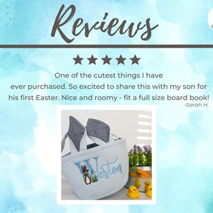 Personalized Embroidery Peter Rabbit Easter Basket Seersucker Storage ...