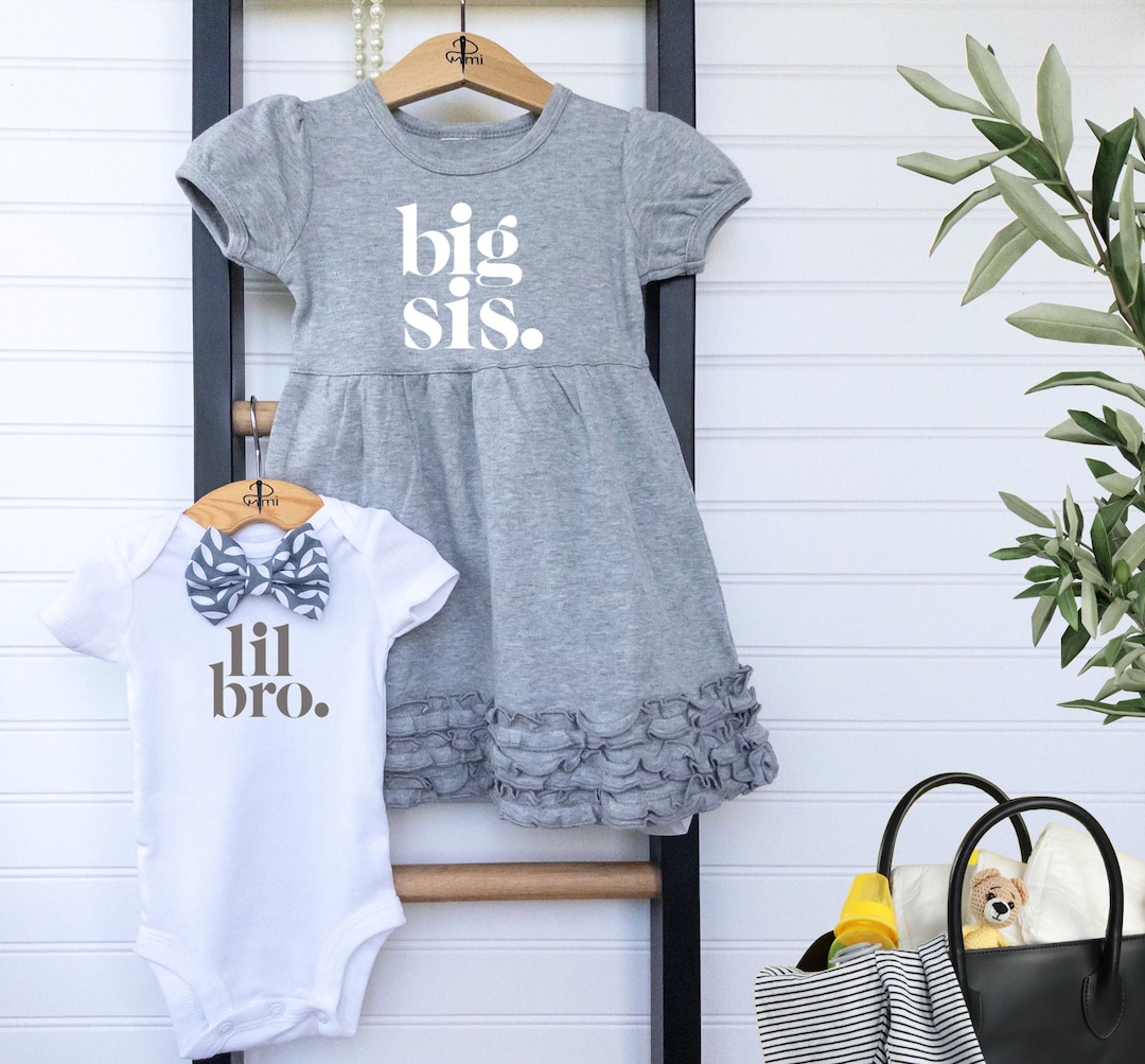 Big Sister Little Brother Matching Set/personalized Baby Shower Gift ...