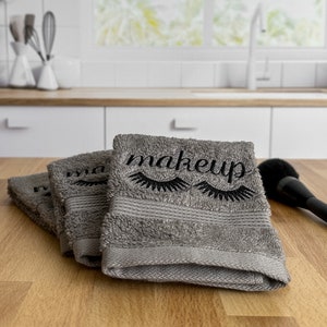 Embroidered Makeup Remover Face Wash Cloth/dark Color Washcloth/eye ...