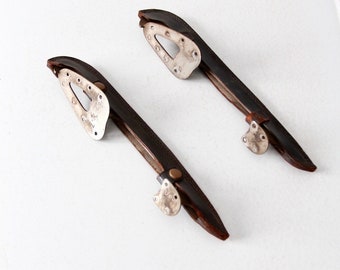 Vintage Union Hardware Co. clamp on ice skates ice skate boot | Etsy