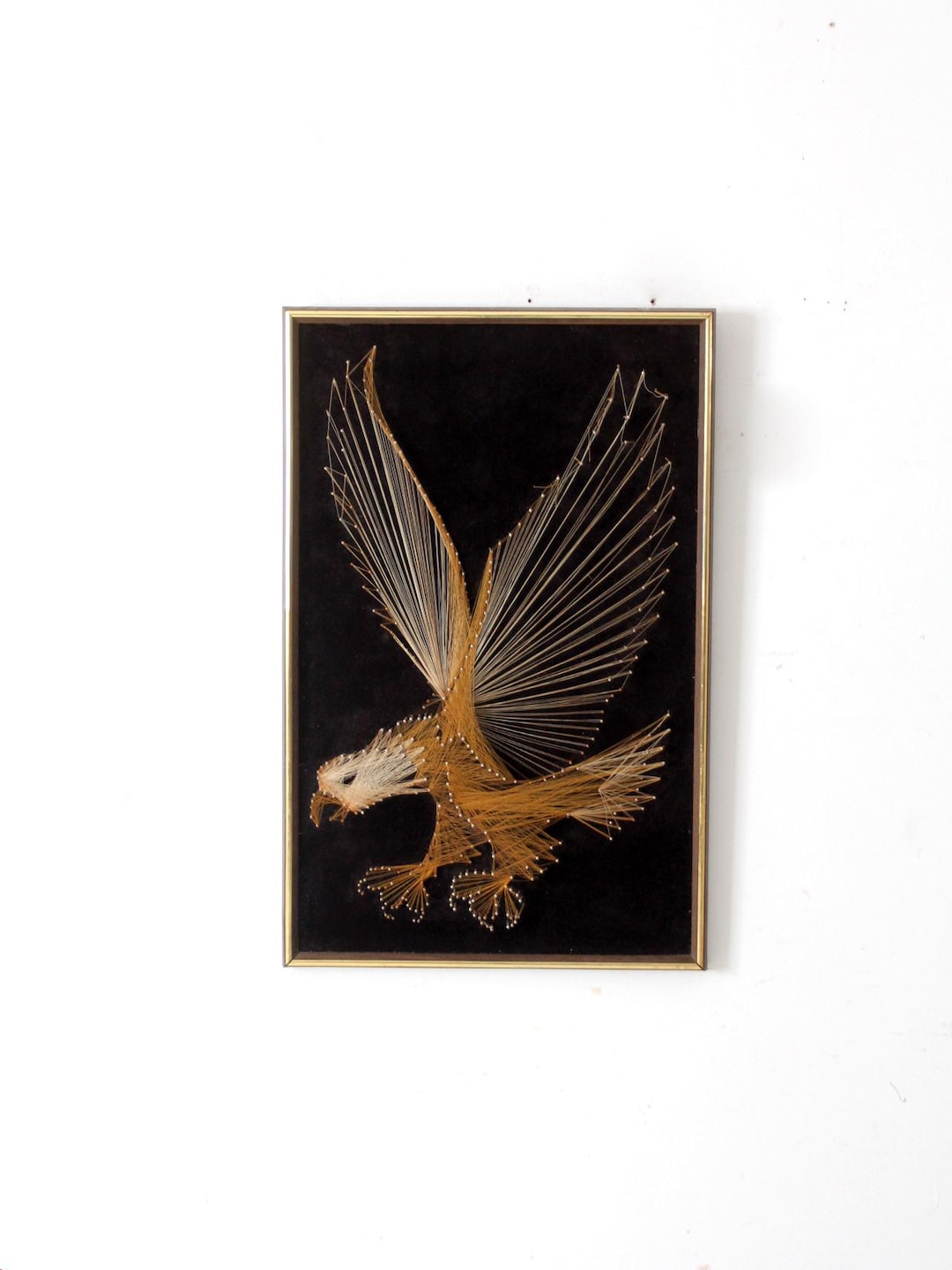 Vintage 70s American Eagle String Art Wall Hanging - Etsy