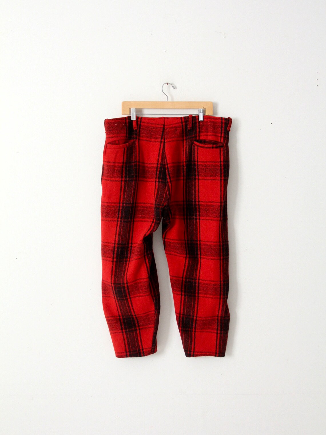 Vintage 1940s Red Plaid Wool Hunting Pants - Etsy