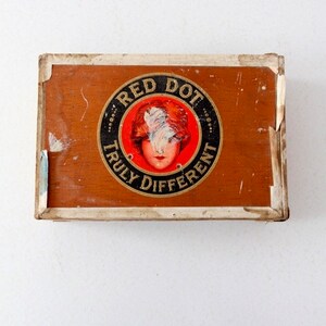 Vintage Red Dot Cigar Box - Etsy