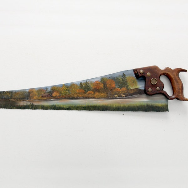 Hand Painted Saw - Etsy