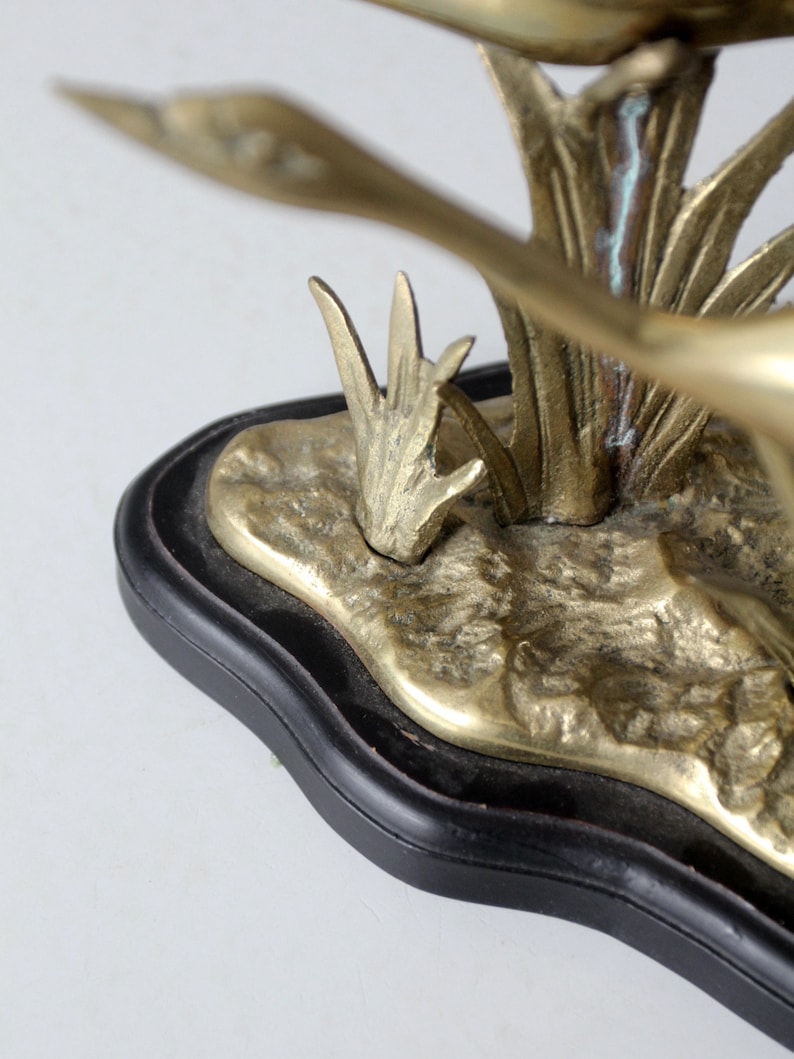 Vintage Flying Brass Birds Sculpture - Etsy