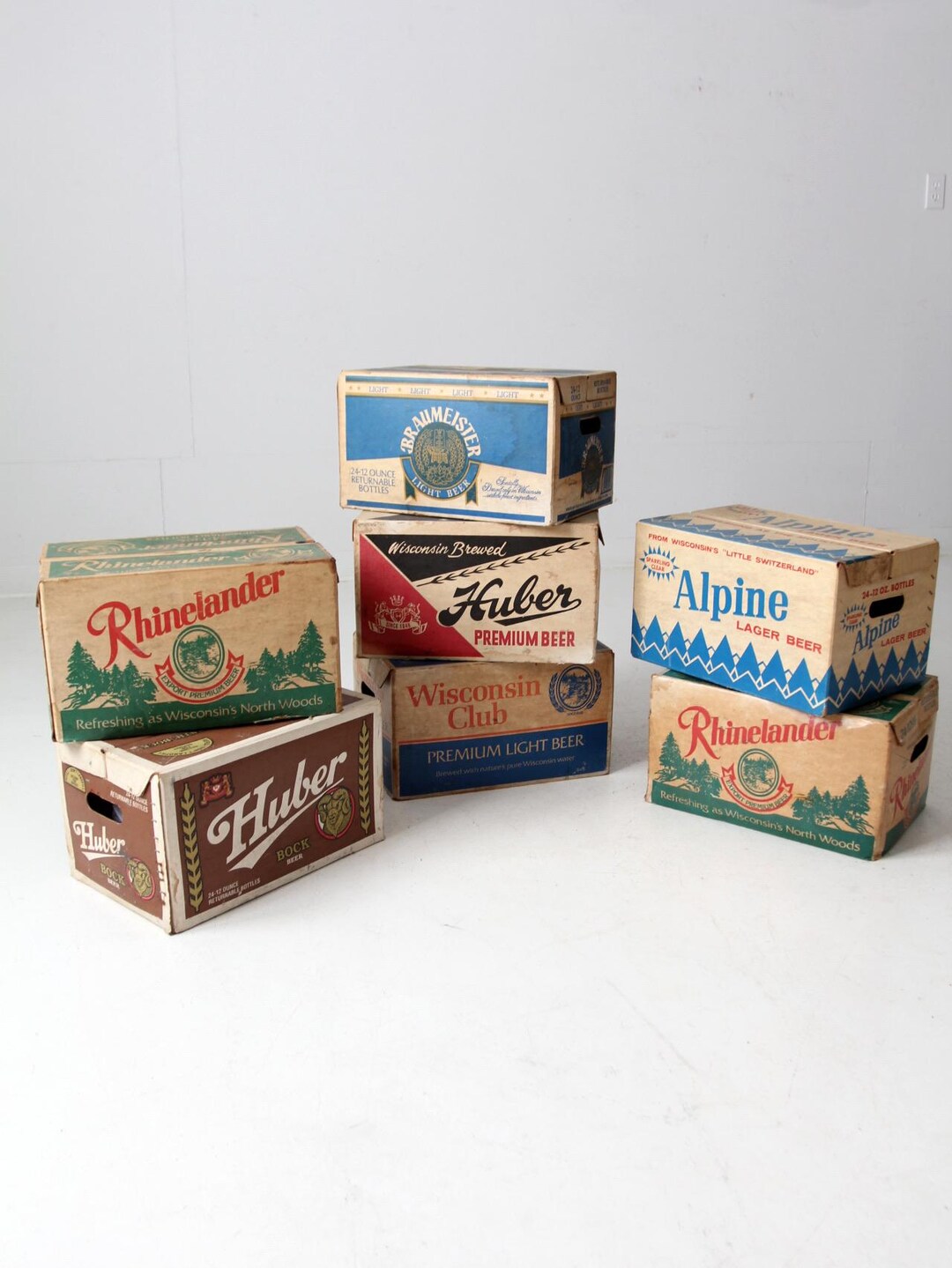 Vintage Wisconsin Beer Case Collection of 7 - Etsy