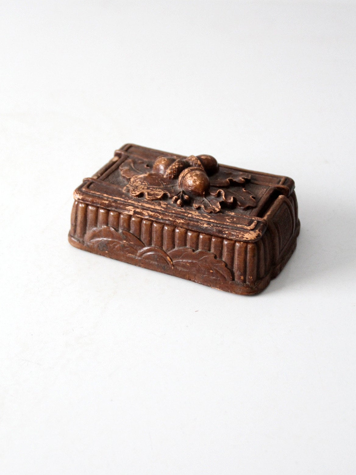 Vintage Syroco Wood Box, Acorn Cast Wooden Cigarette Box - Etsy