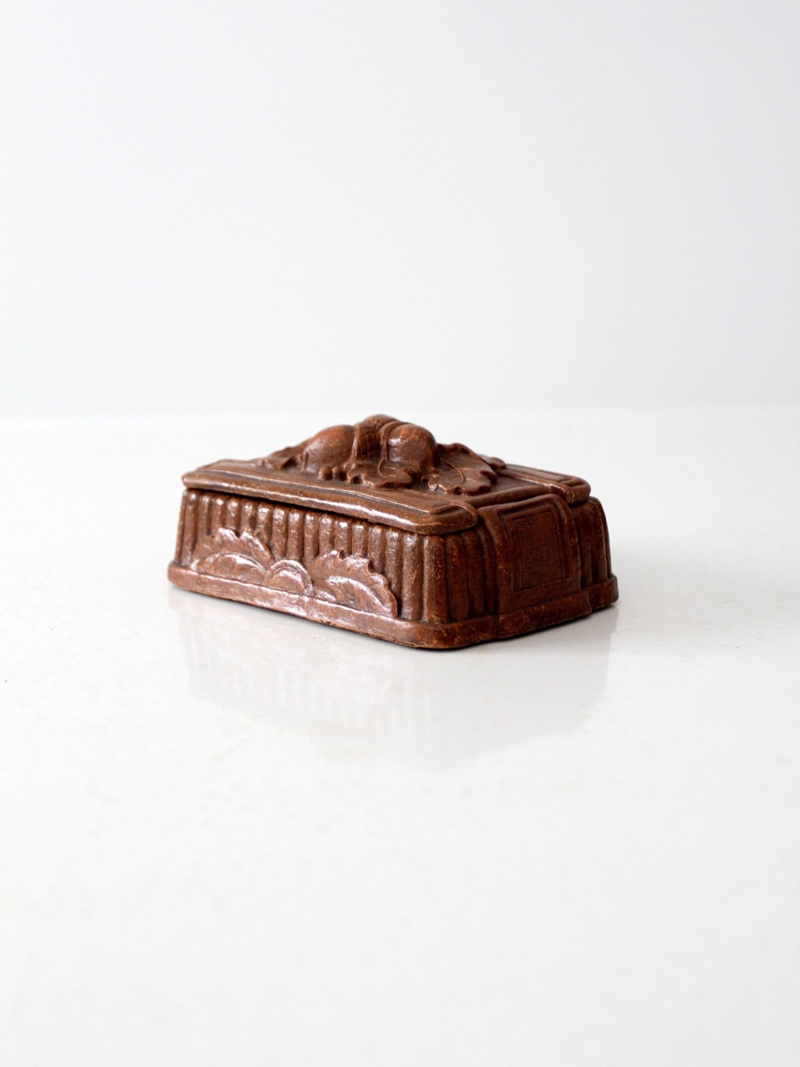 Vintage Syroco Style Box / Acorn Composite Wood Cigarette Box - Etsy
