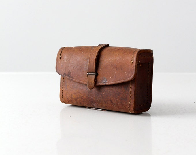 Vintage 1940s Leather Pouch - Etsy