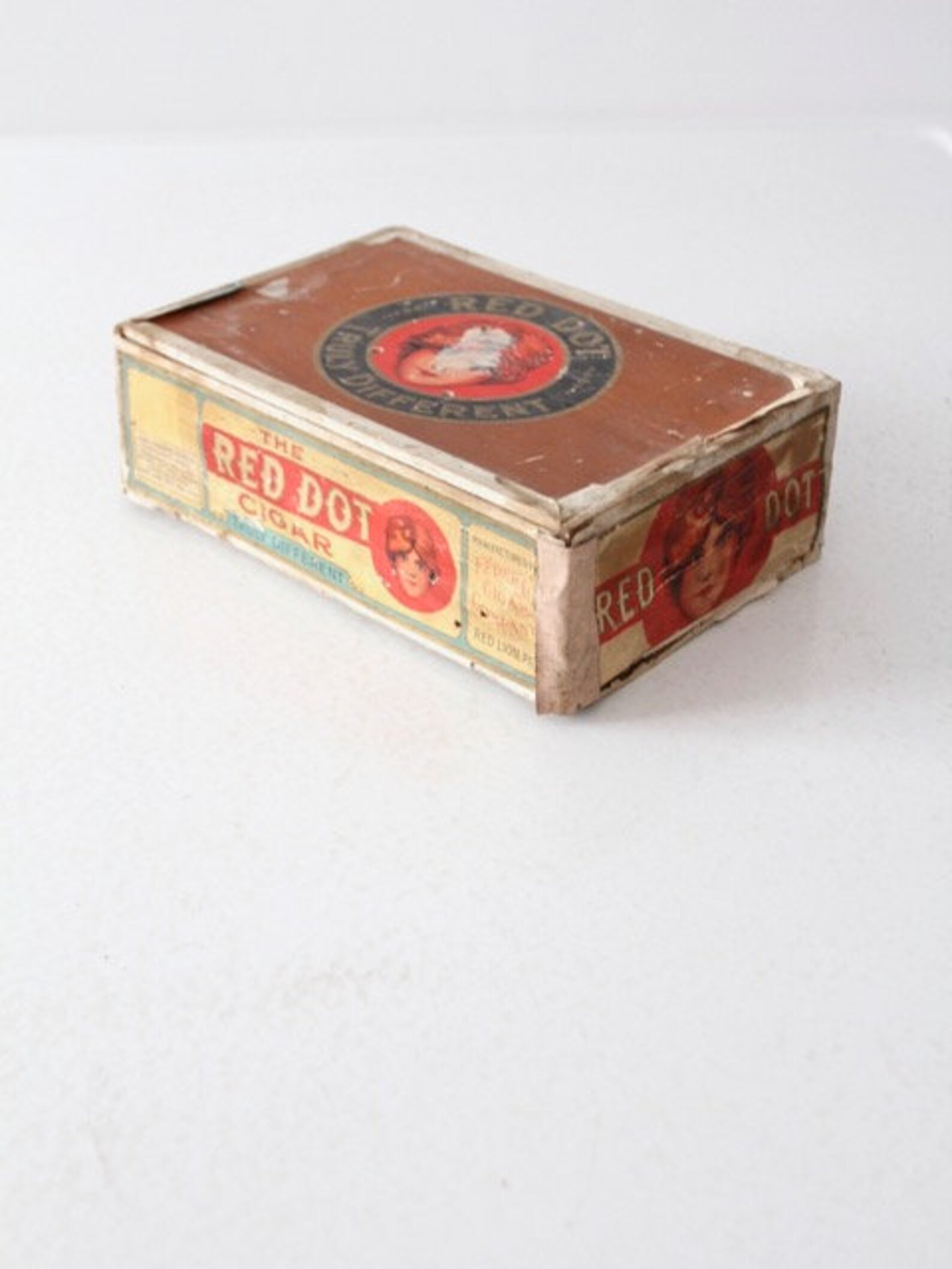 Vintage Red Dot Cigar Box - Etsy
