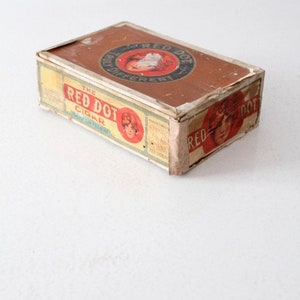 Vintage Red Dot Cigar Box - Etsy