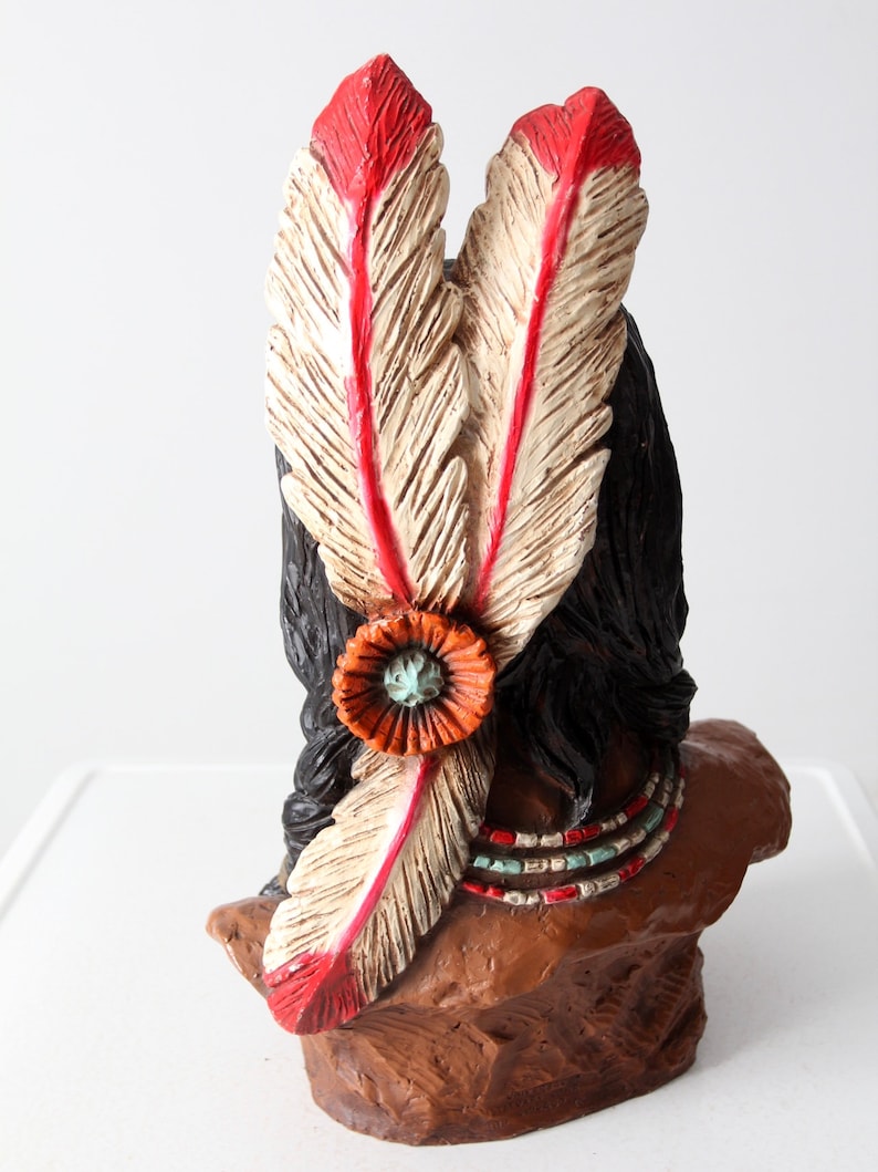 Vintage Indian Bust, V. Kendrick Native American Statue - Etsy