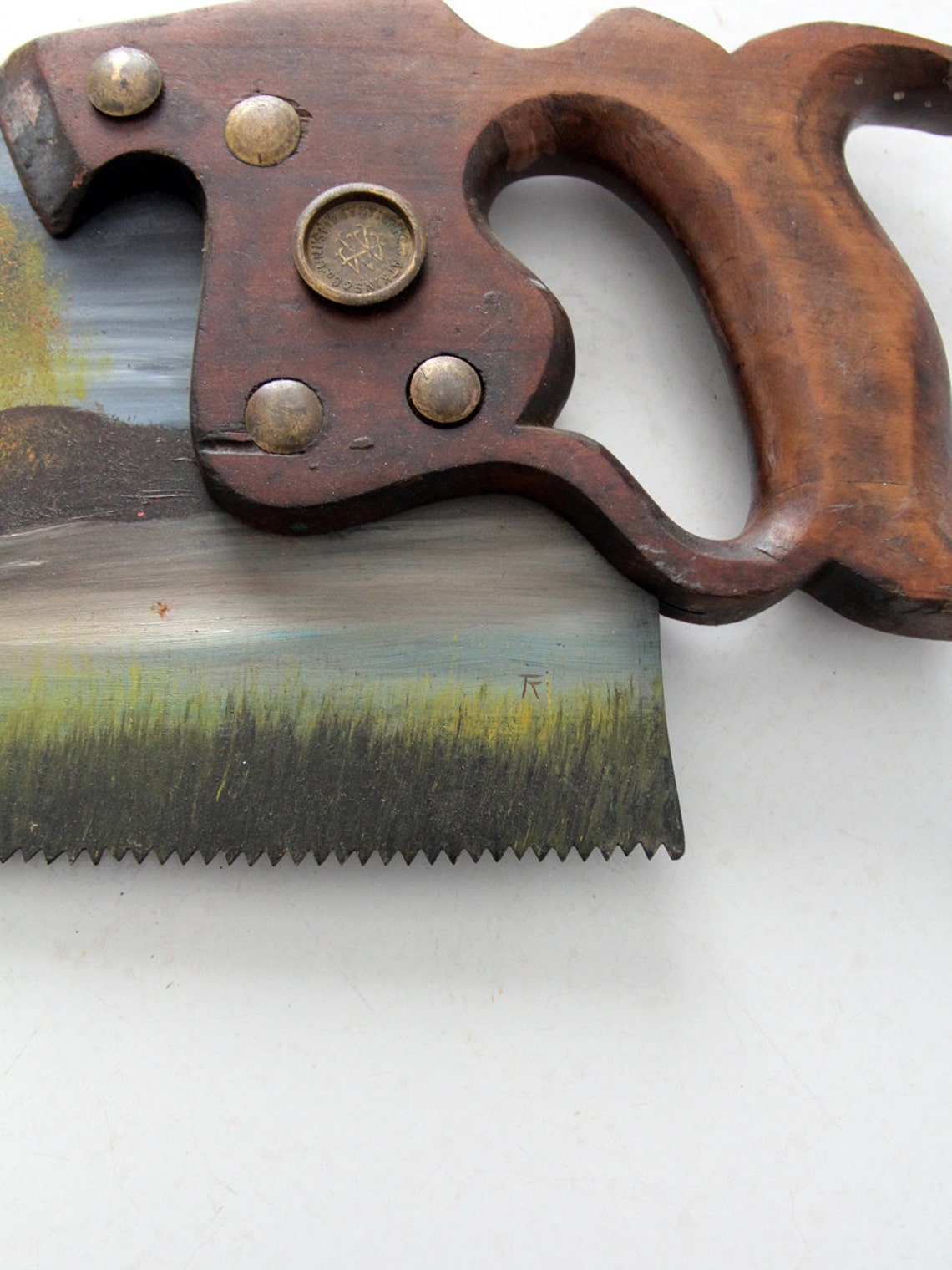 Vintage Folk Art Hand-painted Atkins Hand Saw - Etsy