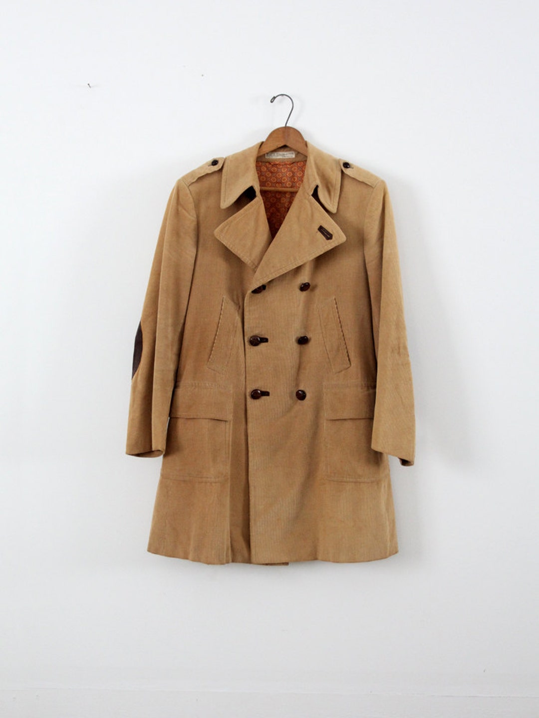 Vintage Carroll and Company Corduroy Trench Coat - Etsy